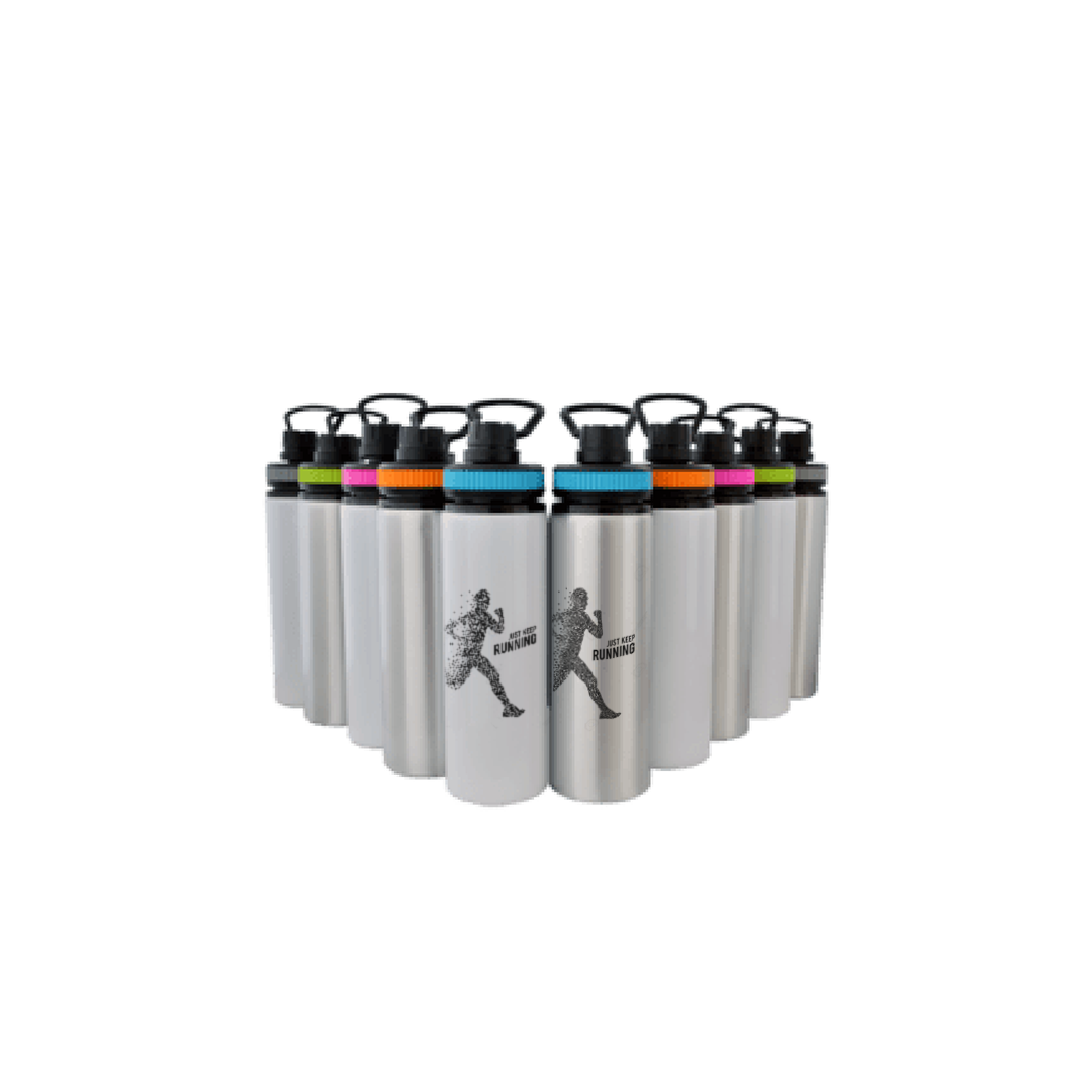 Botella deportiva con aro de color personalizada y moderna
